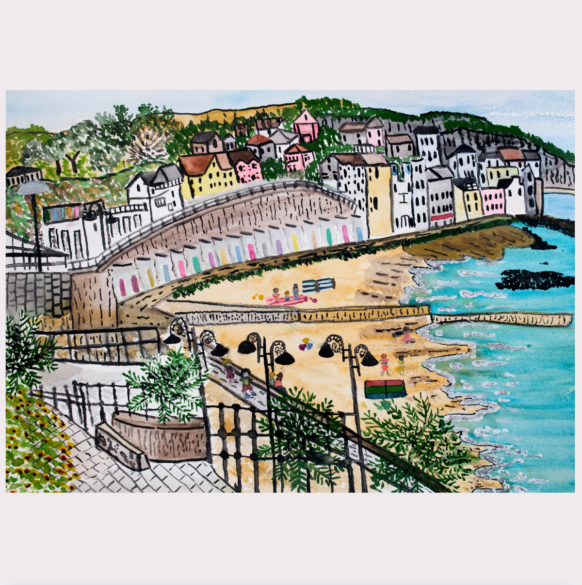 Lyme Regis Art Print | The Wonky Artist