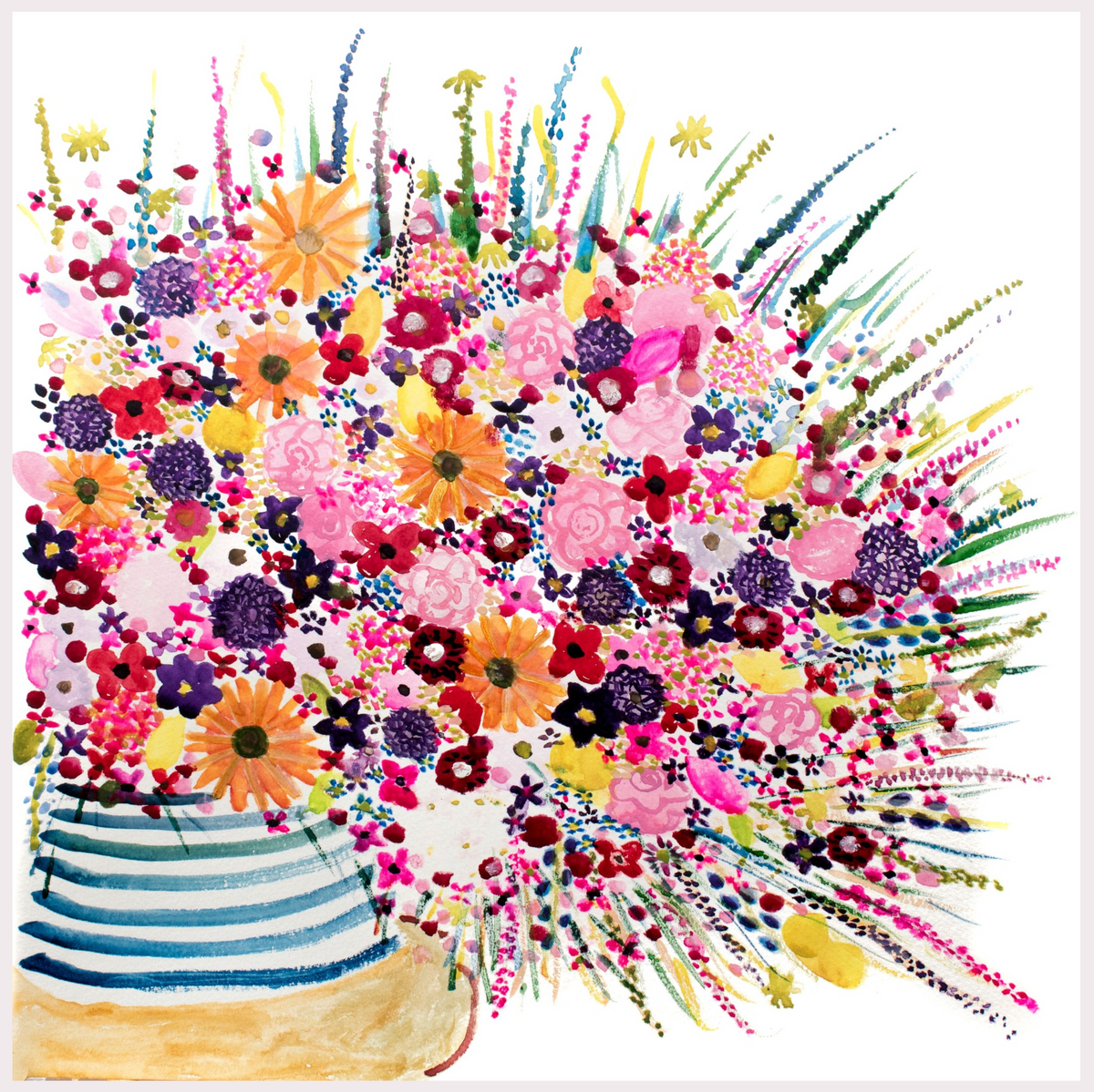 Flower Bomb Art Print | The Wonky Artist