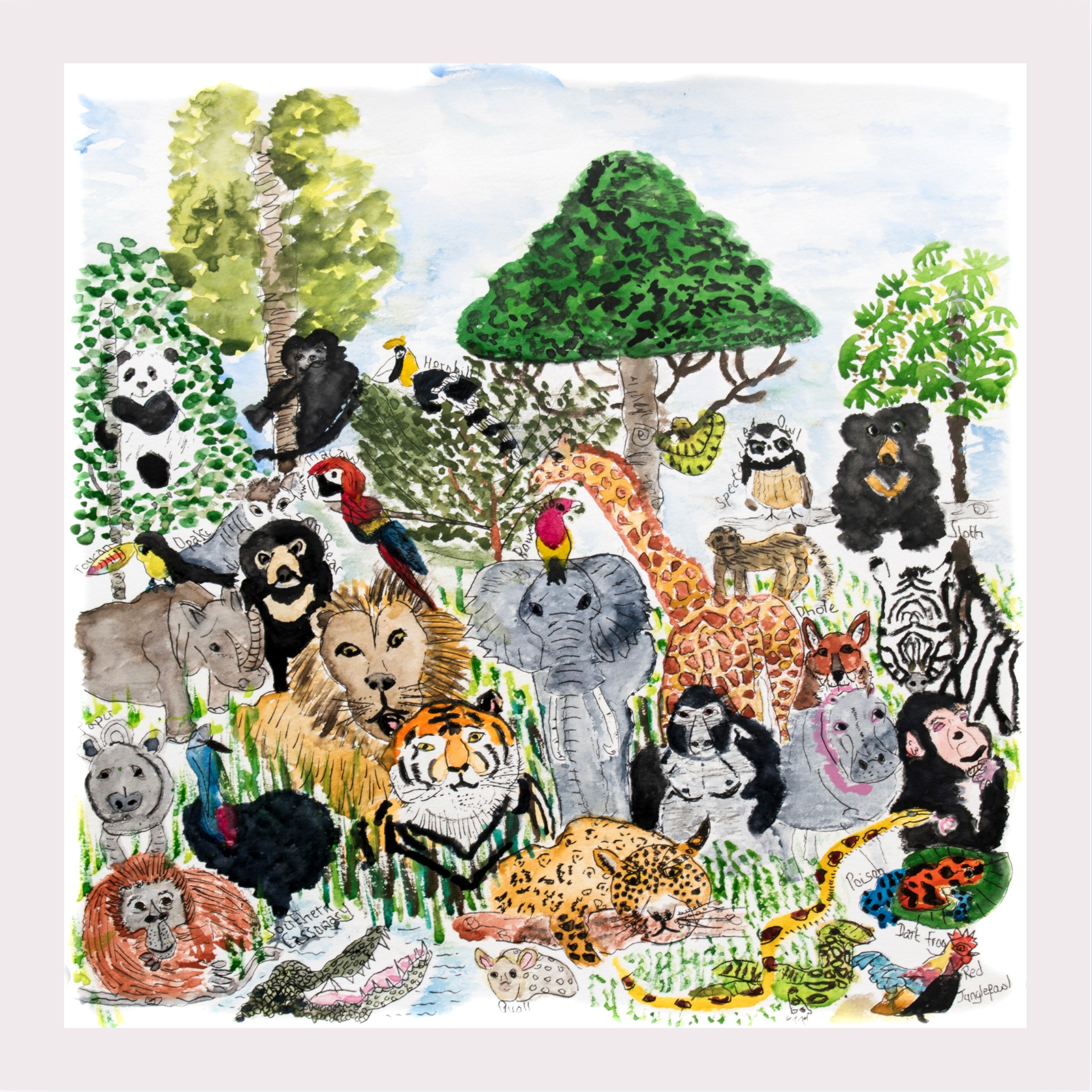 Jungle Art Print | The Wonky Artist