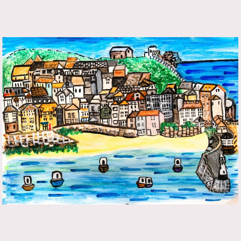 St Ives Art Print | The Wonky Artist